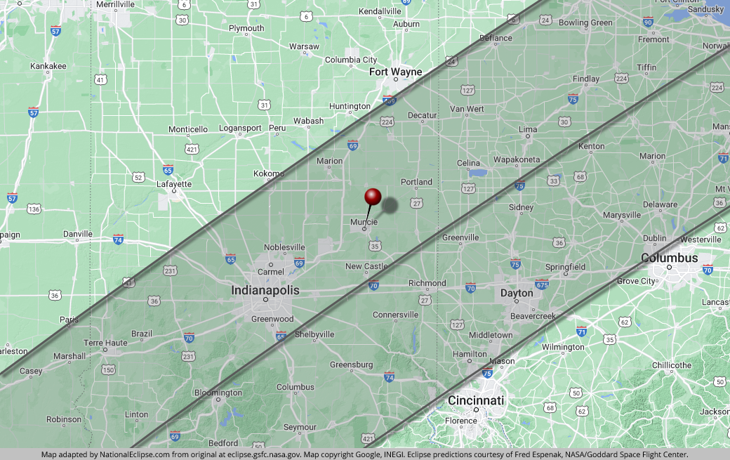 National Eclipse Muncie Indiana April 8 2024 Total Solar Eclipse